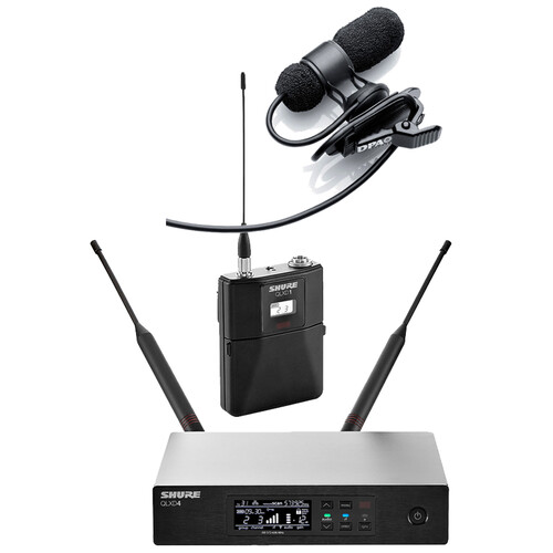 SHURE QLXD14 / DPA 4080-DC-D-B00 / DAD6010 [설교 / 스피치용무선+무선송수신세트 / 블랙 ...